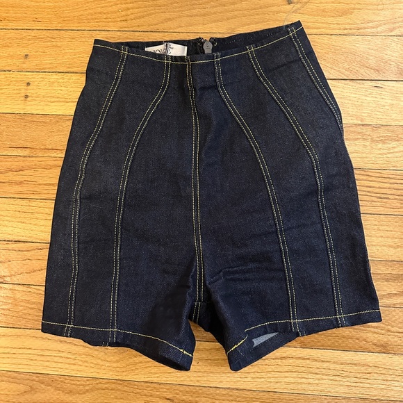 House of CB | Shorts | House Of Cb Pierette Denim Topstitch Shorts ...